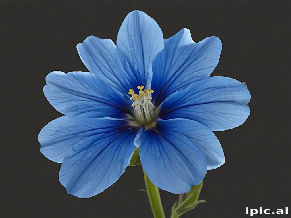 Beautiful Blue Flower with Delicate Petals and Intricate Details ...