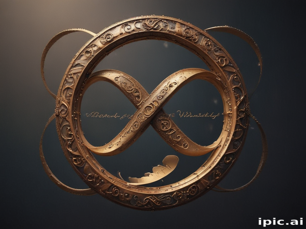 Intricate Infinity Symbol Crafted from Ornate Materials with Elegant ...