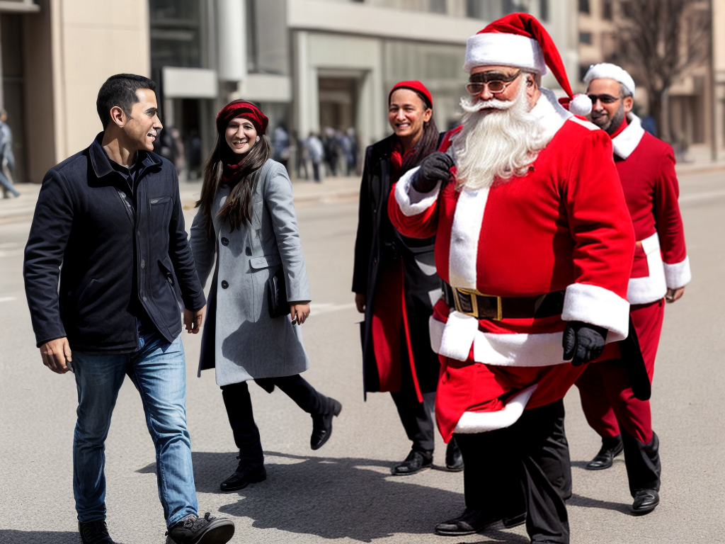 santa claus in Gaza destroyed