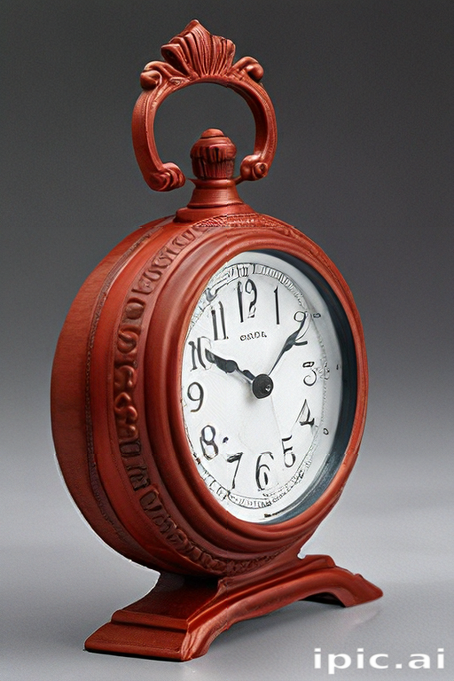 Elegant Vintage Clock with Intricate Design and Classic Roman Numerals