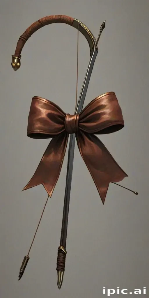 Elegant Bow with a Decorative Ribbon and Intricate Design Elements