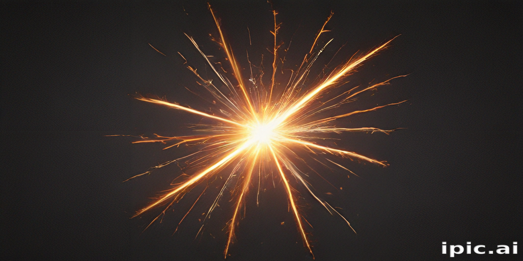 Radiant Spark of Light Emitting Vibrant Energy in Dark Background