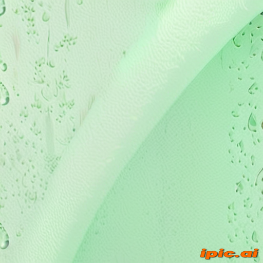 Close-Up of a Smooth, Mint Green Surface with Water Droplets