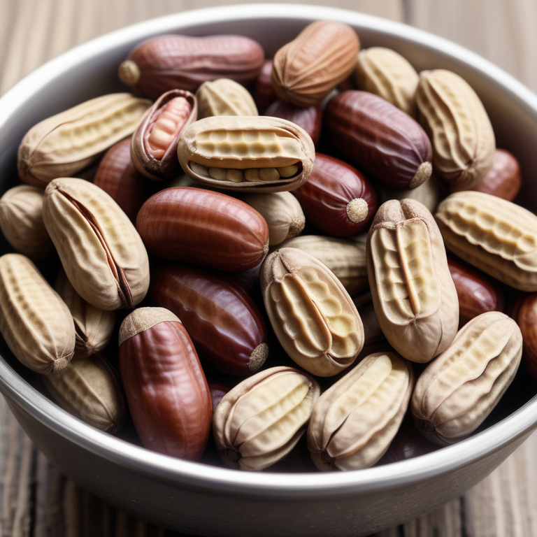 A Delicious Bowl of Roasted Nuts Perfect for Snack Time Enjoyment.