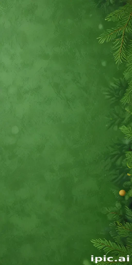 Festive Green Background with Pine Branches and Ornaments for Holiday ...