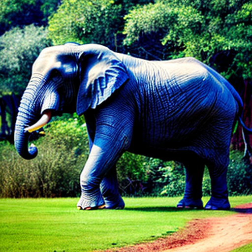 human elephant hybrid in a jungle