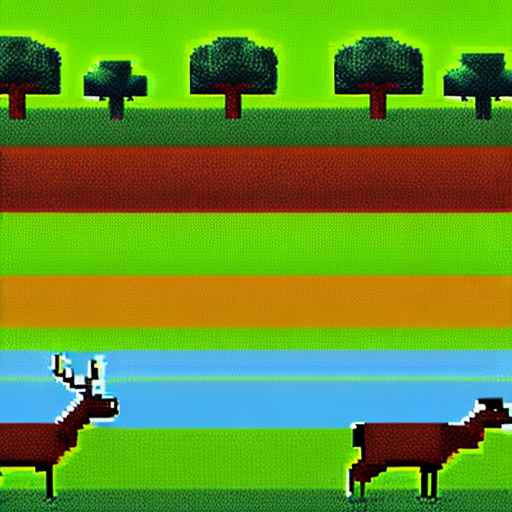 deer in pixel art
