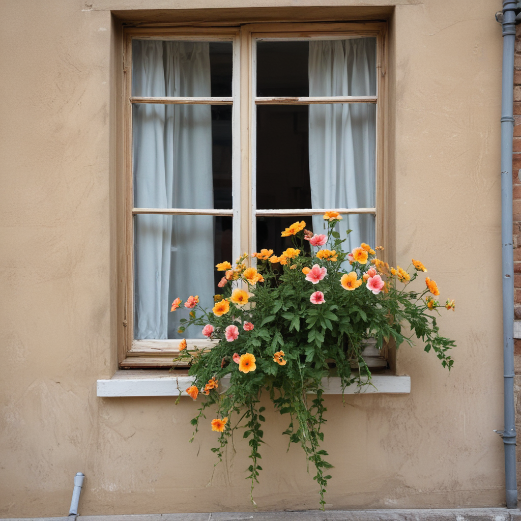 flowers on a window
