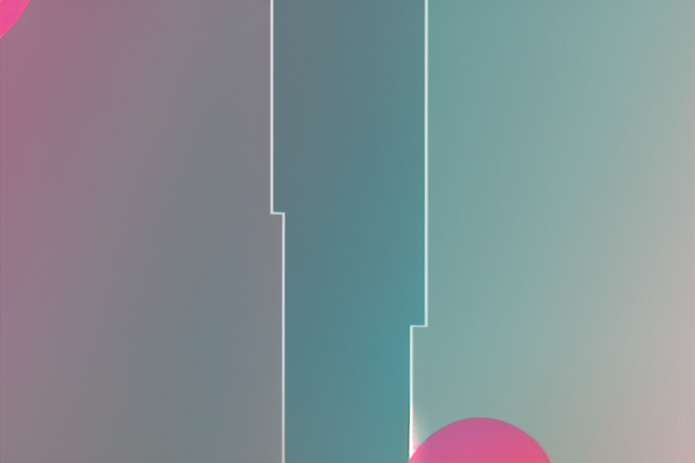 Abstract Geometric Composition Featuring Soft Colors and Minimalist Shapes