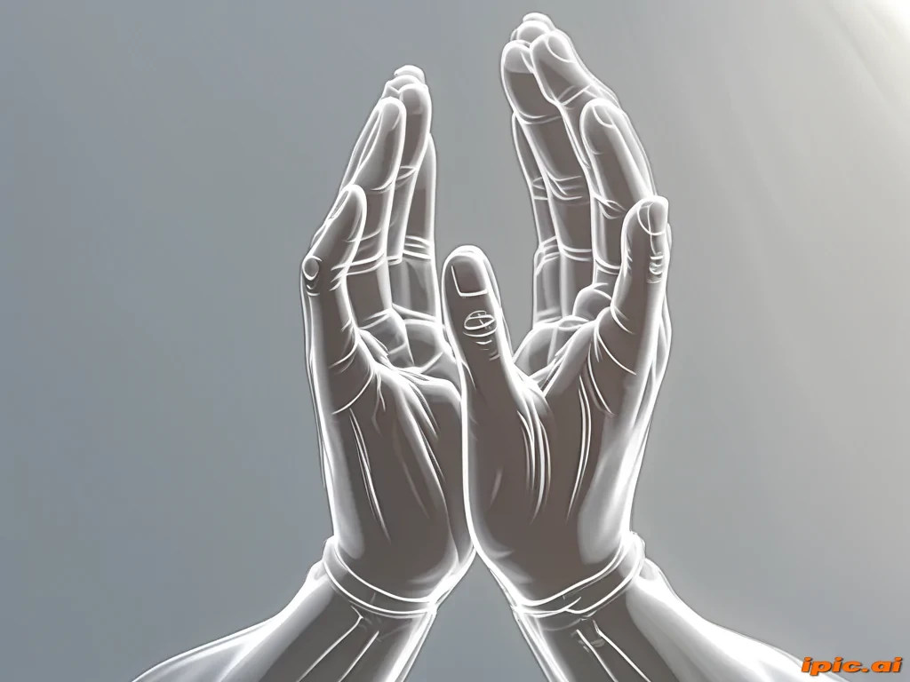 Symbolic Representation of Unity and Connection Through Intertwined Hands