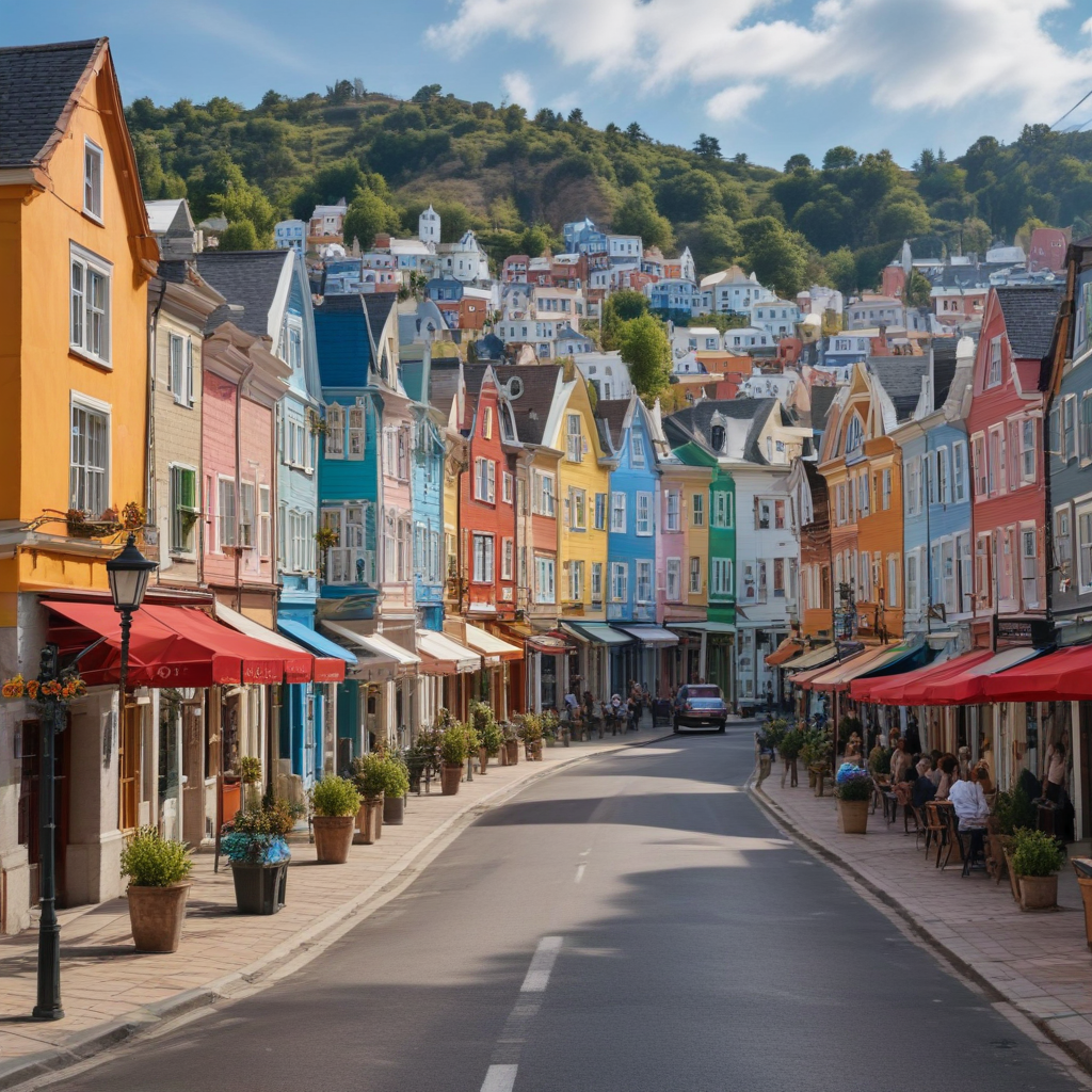 a clean, beautiful, and colorful town