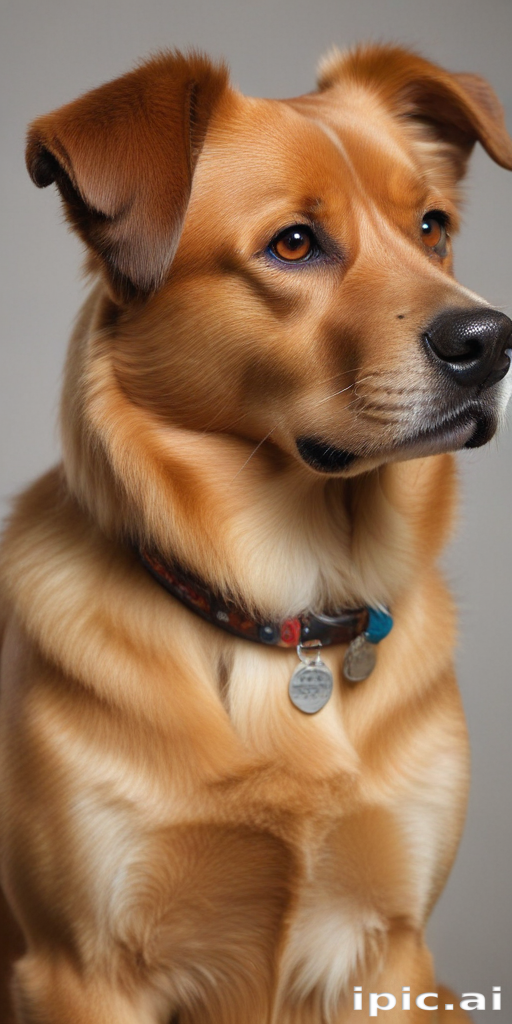 A Beautiful Golden Dog with Bright Eyes and a Charming Expression.