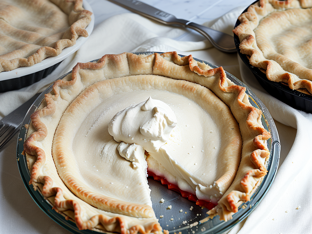 Deliciously Creamy Pie with Whipped Topping and Freshly Baked Crusts ...