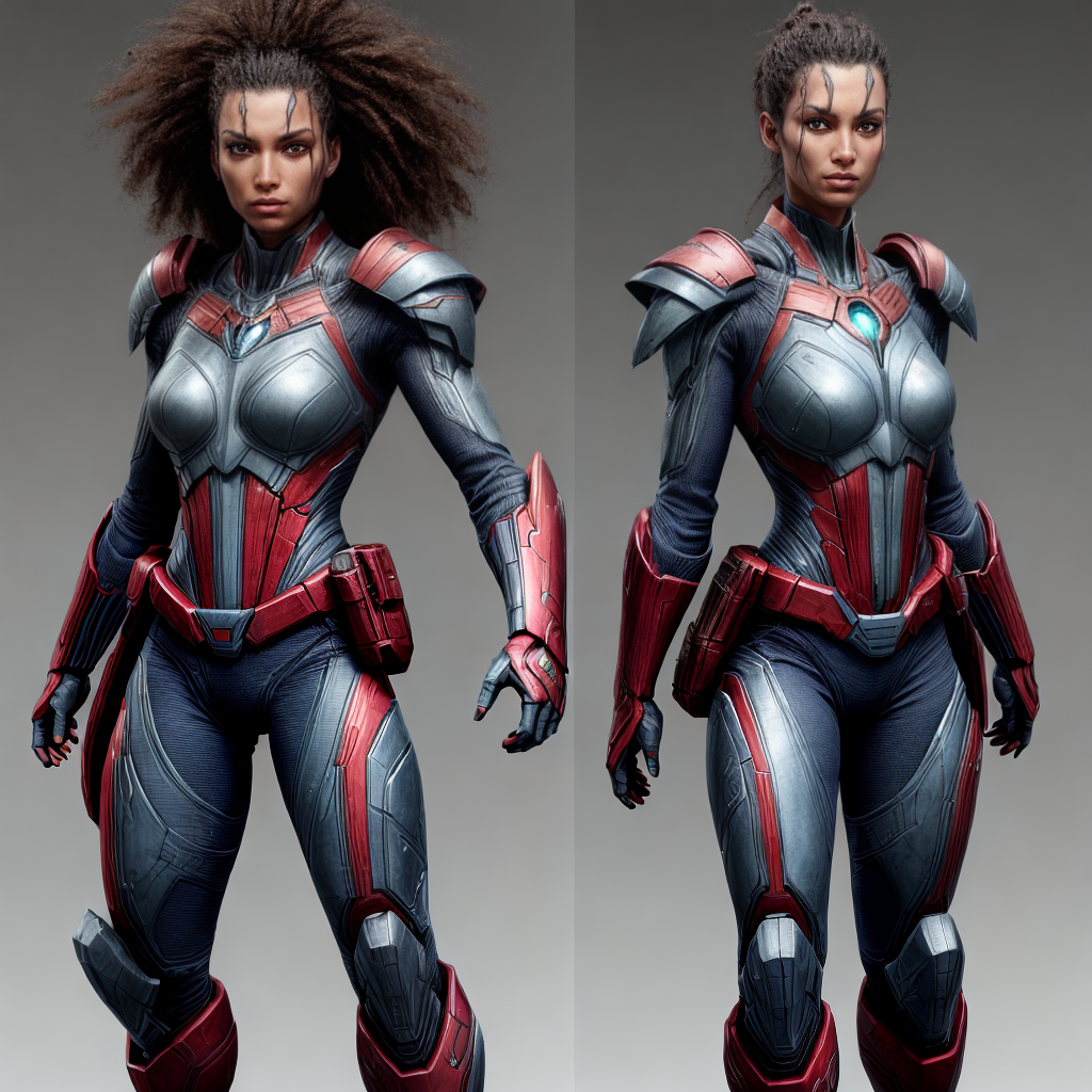 Female alien, warrior, realistic, attractive
