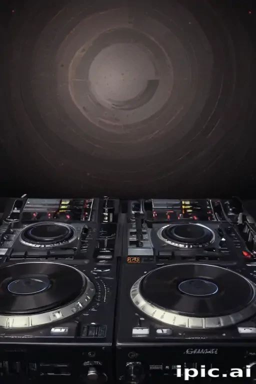 Professional DJ Equipment in a Modern Studio Setting Ready for Mixing