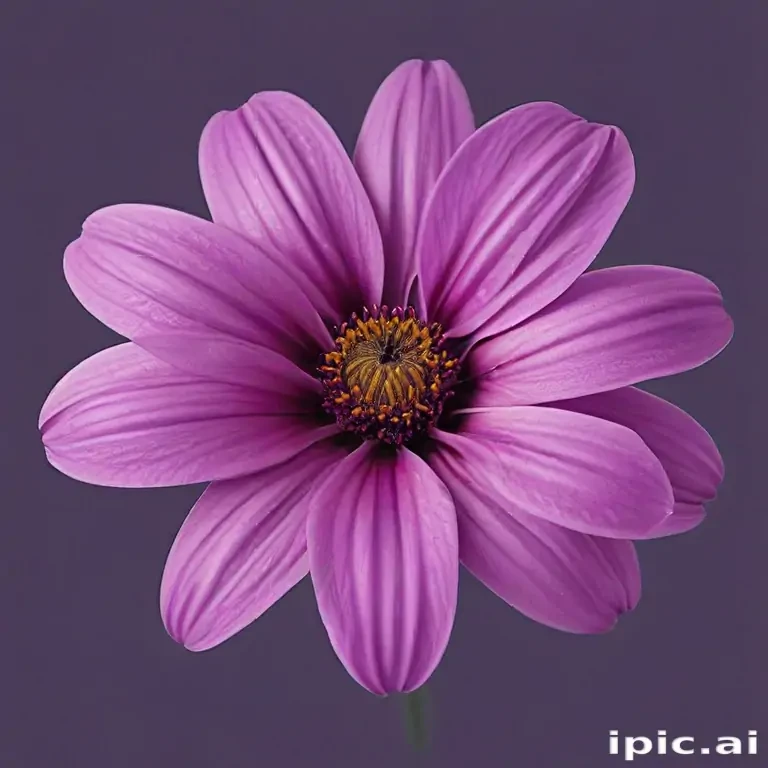 Vibrant Purple Flower Blooming Against a Soft Dark Background