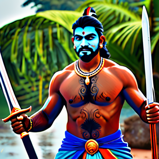 imagine prompt: Realistic, personality: [Amidst the chaos,Indian King ...