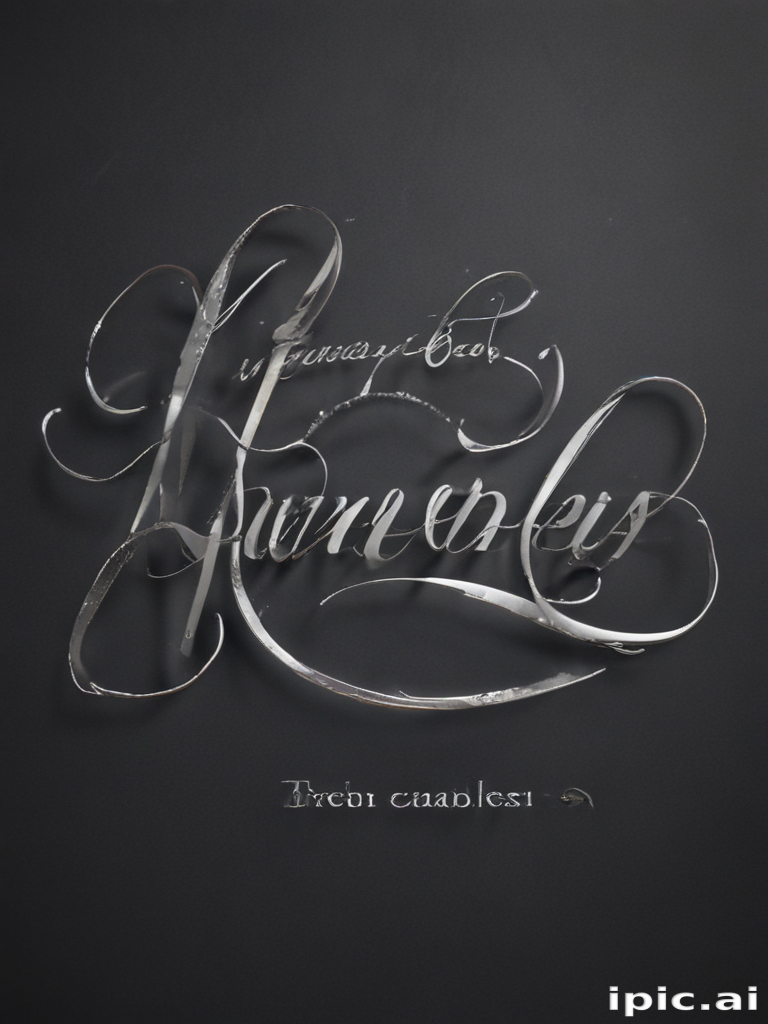 Intricate Metallic Typography Displaying the Word 'Famous' in Artistic ...