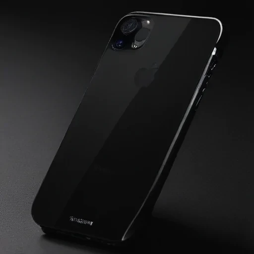 Elegant Black iPhone Showcasing Sleek Design Against Dark Background ...