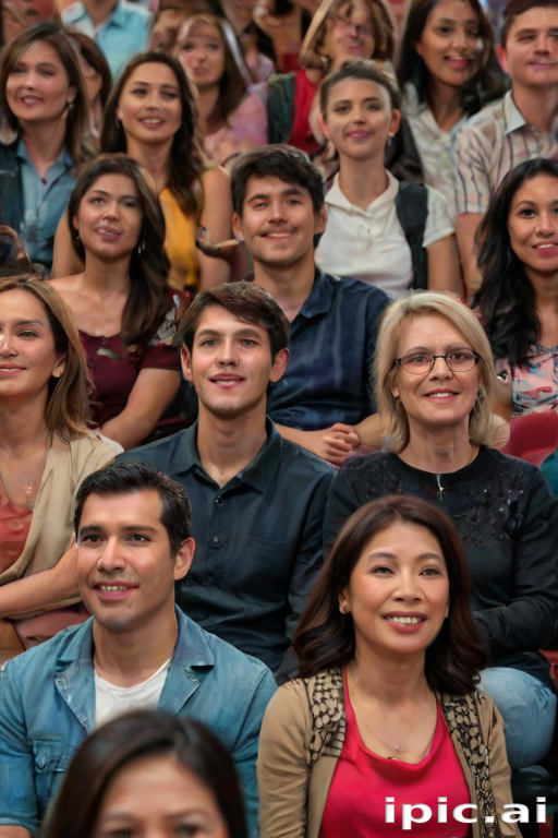 Cheerful Audience Enjoying a Live Event with Smiles and Excitement