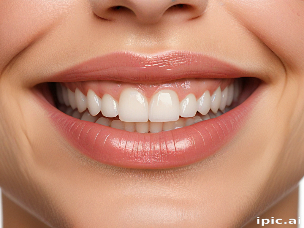 Radiant Smile: Close-Up of a Bright, Healthy Set of Teeth