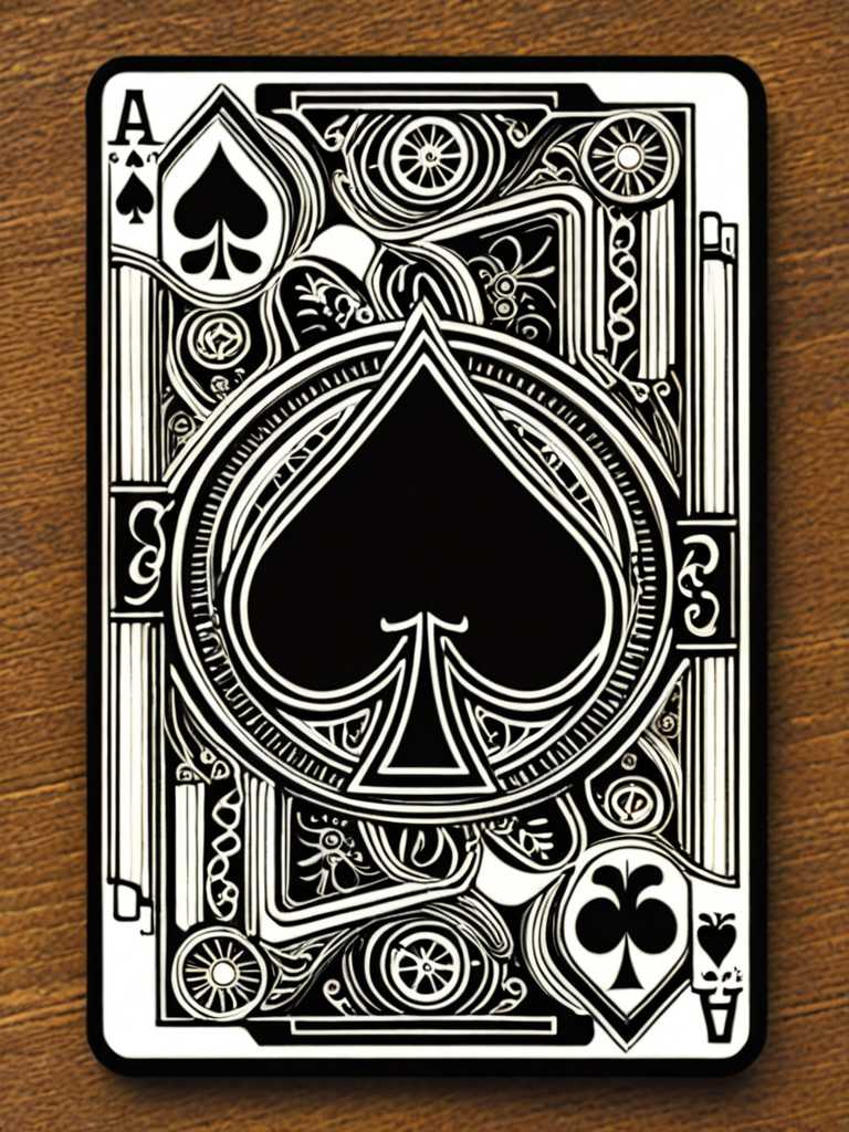 The ace of spades playing card with clockwork gears inside, Metropolis ...