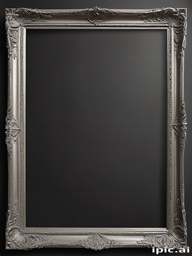 Elegant Silver Frame with Intricate Designs Perfect for Your Artwork ...
