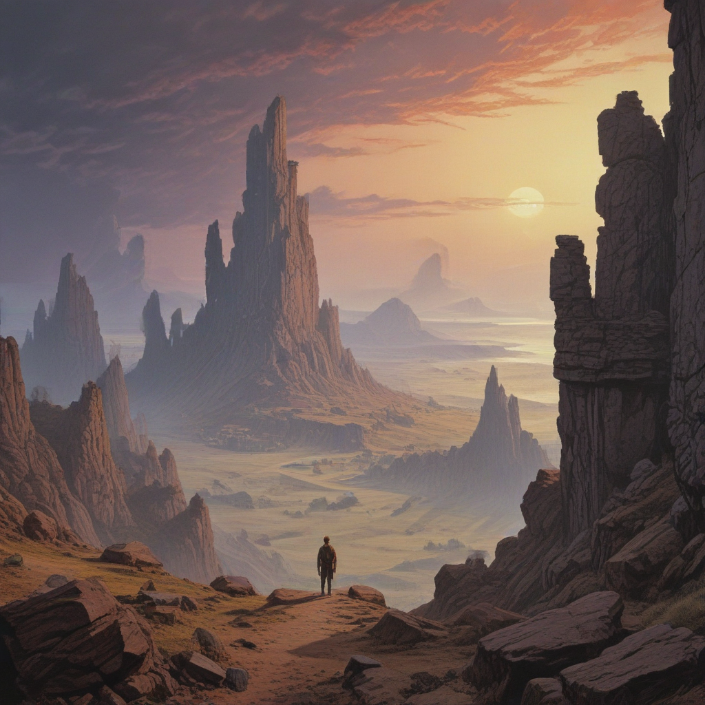 jean giraud moebius landscape caspar david friedrich style greek ...