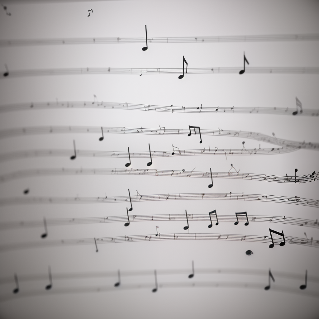 Flowing Melodies: A Beautiful Array of Musical Notes on Staves