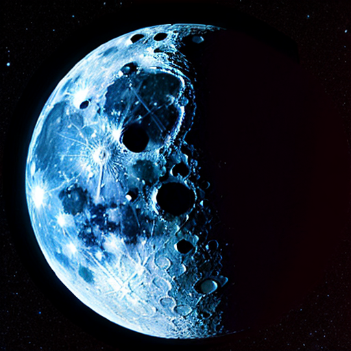 Moon in outer space