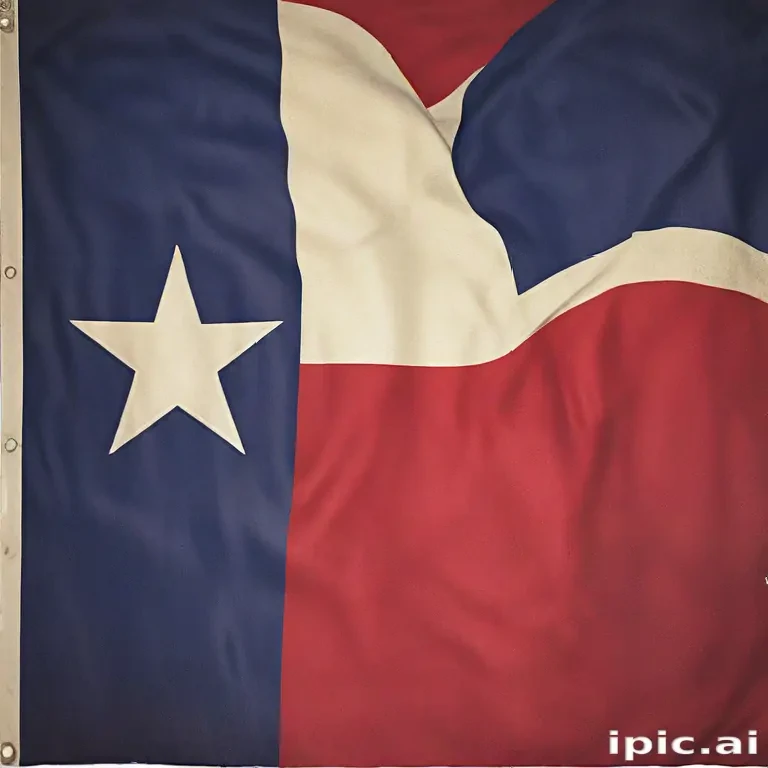 The Texas State Flag Featuring the Prominent Lone Star Symbol