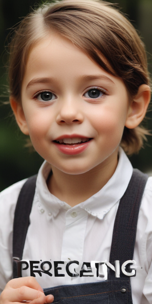 Charming Young Child Smiling Brightly with Joyful Expression Outdoors