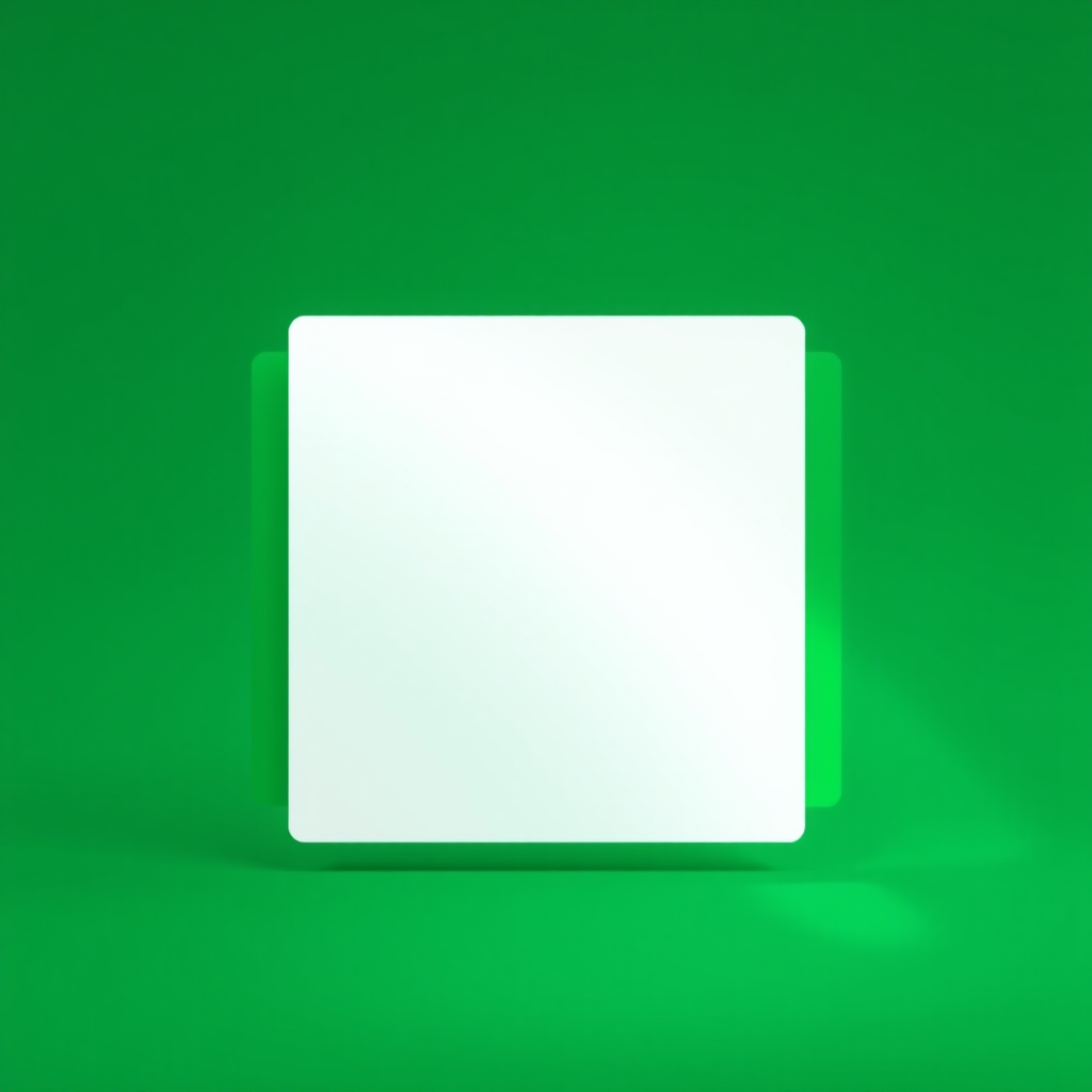 Create a vibrant green-themed website mockup featuring a blank content ...