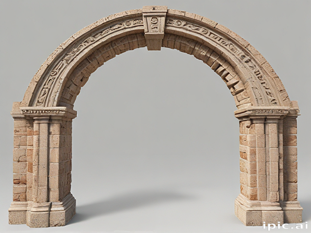 Intricately Designed Stone Archway with Detailed Carvings and Historical Significance