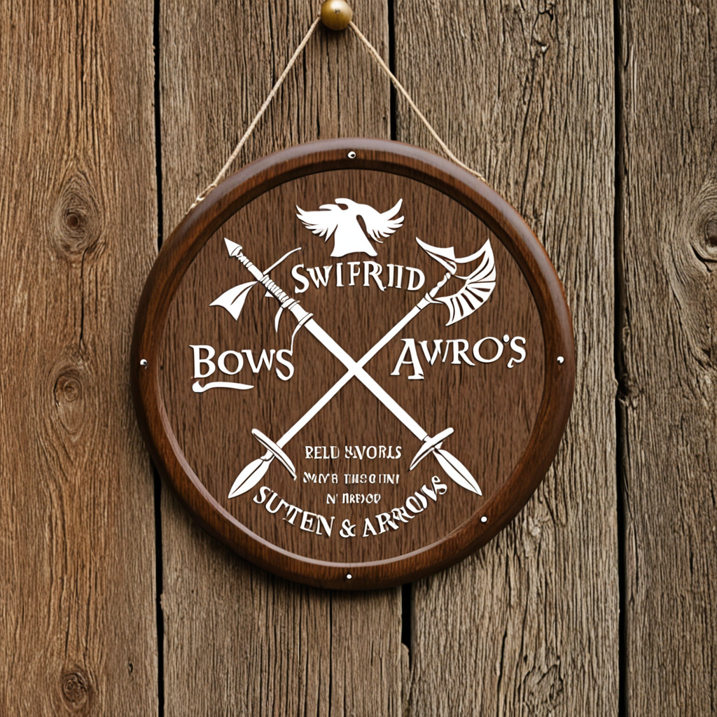 Swiftwind's Bows & Arrows hanging sign