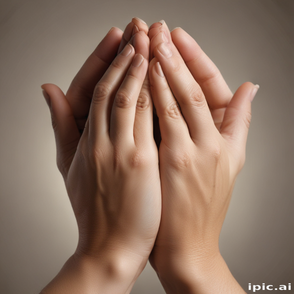 Two Hands Coming Together in a Gesture of Unity and Peace