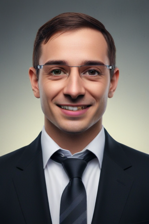 Confident Young Professional Smiling in a Formal Business Attire Portrait