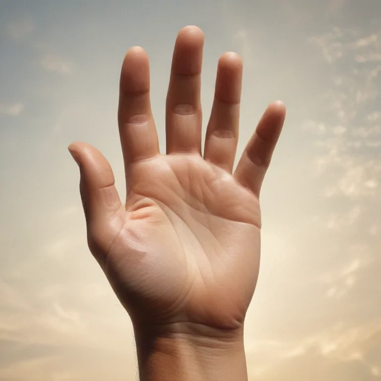 Outstretched Hand Against a Bright Sky Symbolizing Hope and Connection