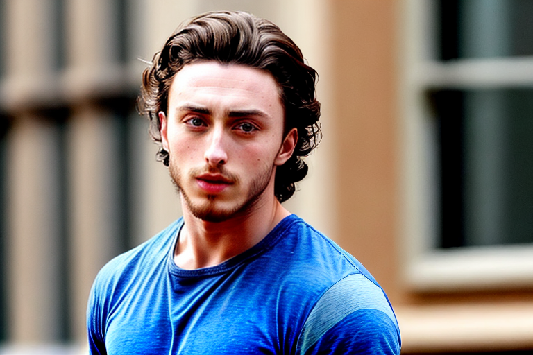 A person who look like the actor Aaron Taylor-Johnson without beard