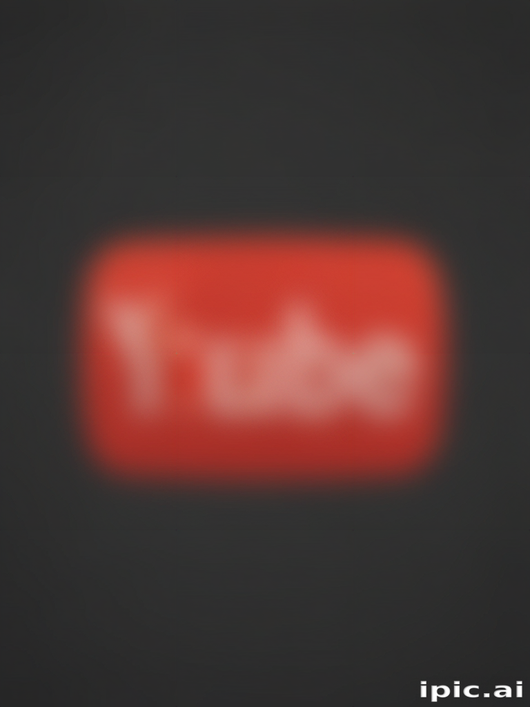 Blurred Background Featuring the Iconic YouTube Logo in Red Color.