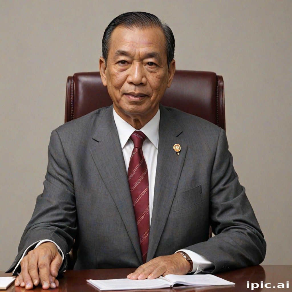 Distinguished Business Leader Seated with Confidence in Formal Attire