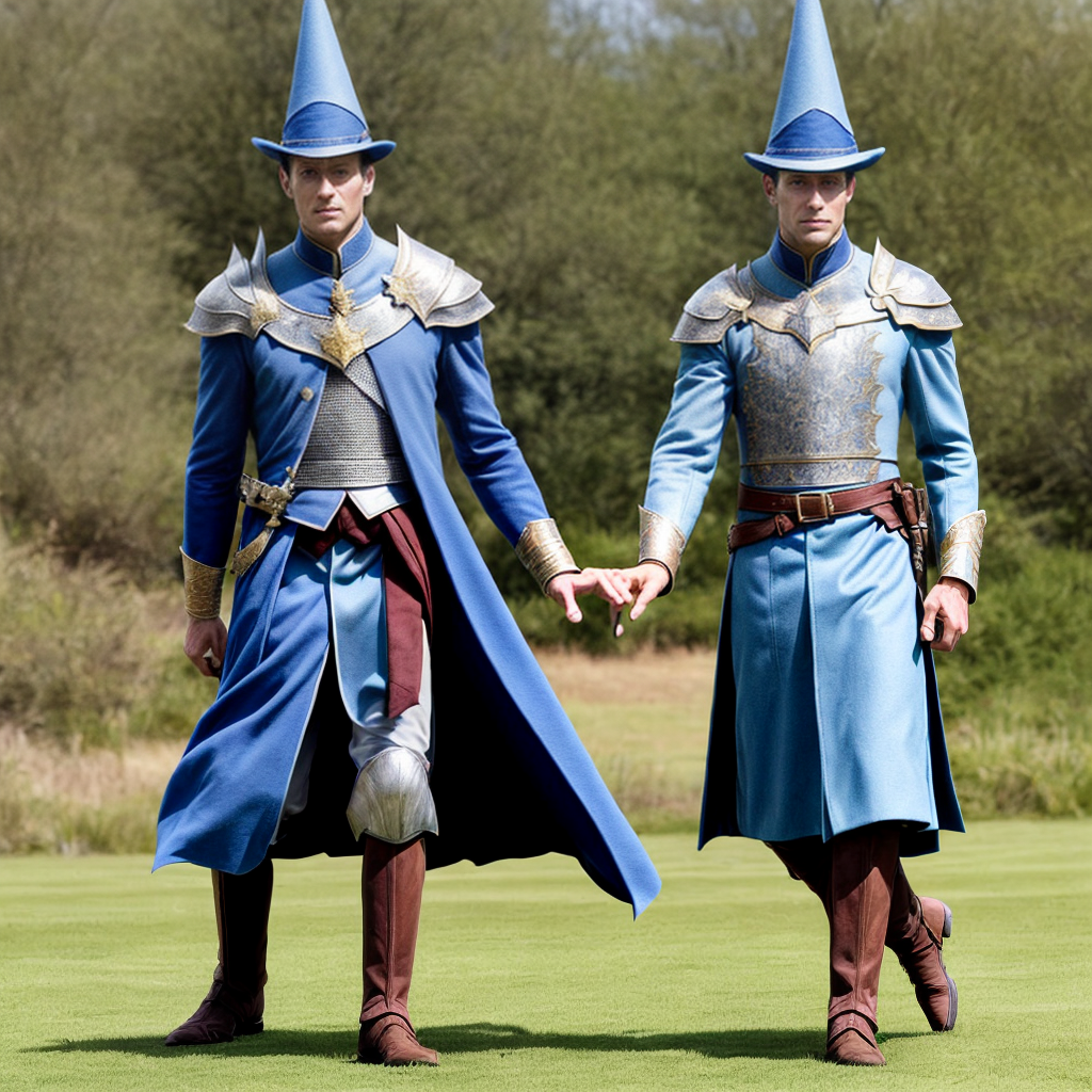 Show me a Merlin with a pointed hat and a warden