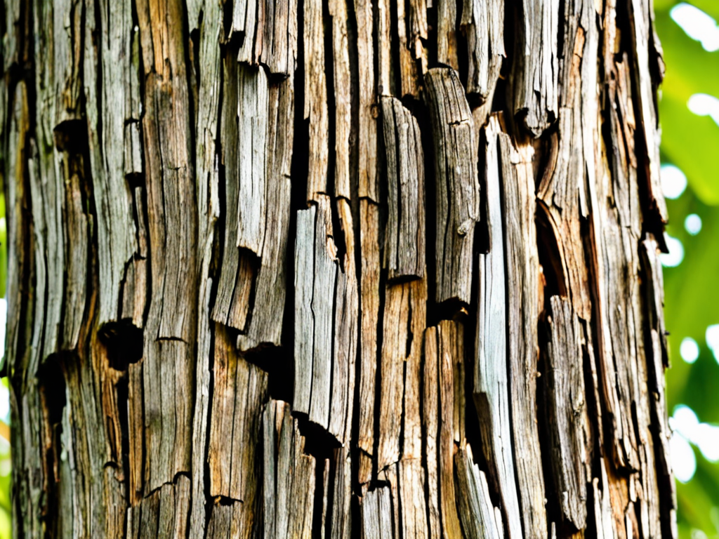 agarwood sap closeup on tree