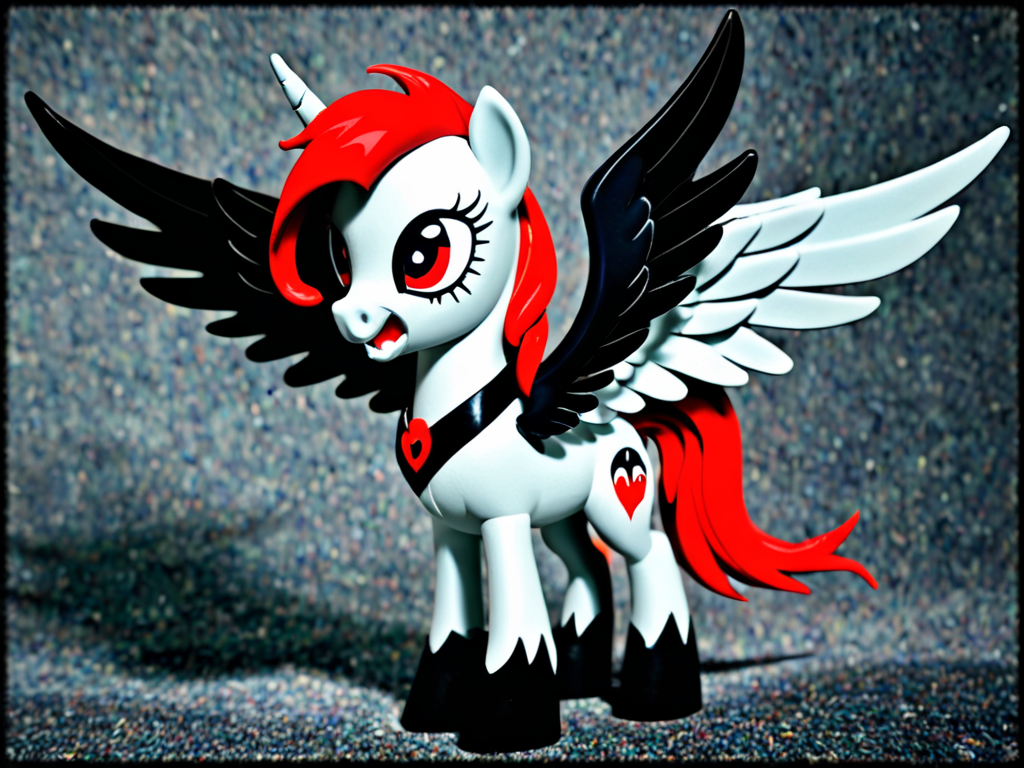 mlp g4 pony mare dark alicorn white face red eyes red and black mane ...