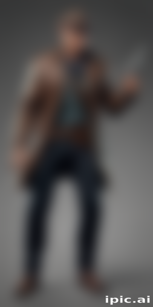Stylized Character Holding a Weapon in a Dynamic Action Pose