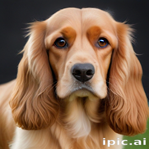 A Beautiful Golden Cocker Spaniel with Soft Fluffy Ears and Expressive ...