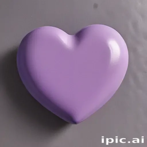 Soft Purple Heart-Shaped Object on a Gray Background for Decorative ...