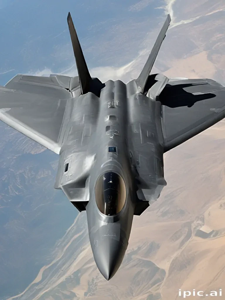 An Impressive Aerial View of a Stealth Fighter Jet in Flight