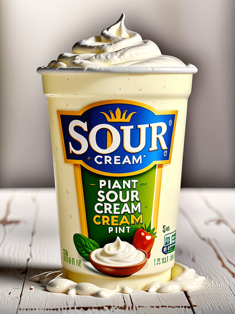Delicious Sour Cream Pint with Creamy Topping Perfect for Dips and Recipes