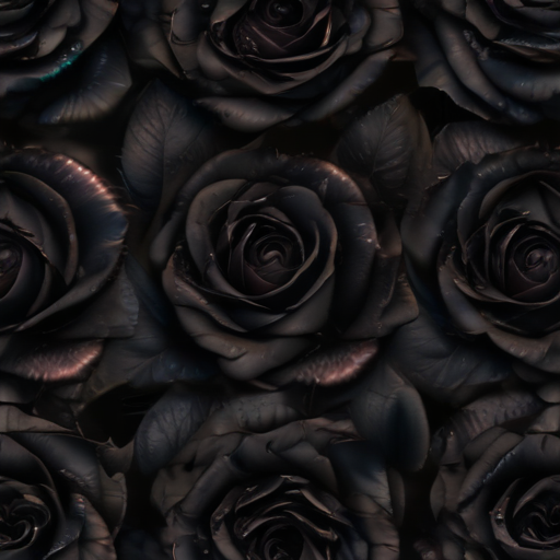 Elegant Dark Roses Pattern Creating a Mysterious and Enigmatic Atmosphere